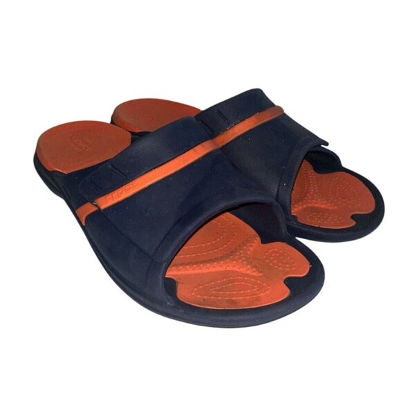 CROCS | Shoes | Crocs Modi Navy Orange Sport Slides Sandals Mens Womens ...